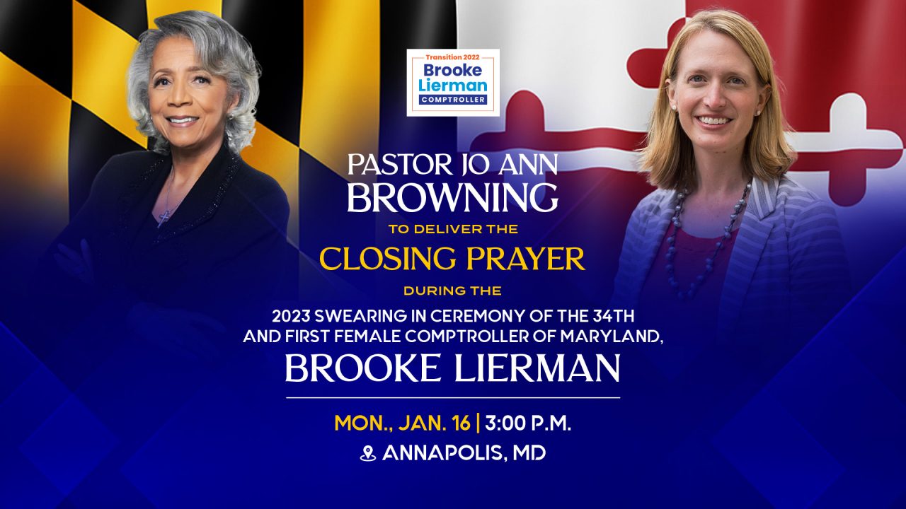 Pastor Jo Ann Browning to deliver closing prayer at MD Comptroller's ...